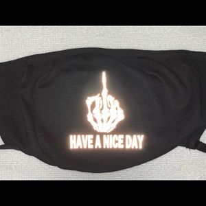 Accessories | Funny Middle Finger Face Mask Reflective | Poshmark